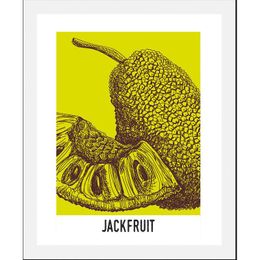 queence Bild »Jackfruit« Obst Obst Bilder Schriftzug 1 Stk. tlg. gerahmt Farbe Rahmen: schwarz + Farbe Bild(er): gelb