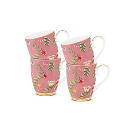PIP Studio Becher »La Majorelle« Kaffeetassen im 4er-Set, La Majorelle, 350 ml rosa
