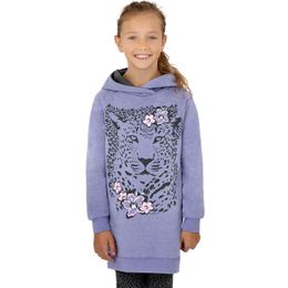 TRIGEMA Longsweatshirt »Sweatkleid mit Kapuze und Animal Print« enzian-melange 116 116 Leichte Sweat-Qualität