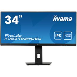 iiyama LED-Monitor &raquo;XUB3493WQSU-B5&laquo; 86, 7 cm/34 &prime;&prime; 3440 x 1440 px UWQHD 4 Reaktionszeit 75 Hz schwarz h&ouml;henverstellbar, drehbar, neigbar, VESA...
