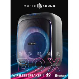 cellularline Party-Lautsprecher »Music & Sound Bluetooth Sound Box« (Bluetooth 40 W) Schwarz Dynamische Lichtshow synchronisiert sich mit dem Takt...