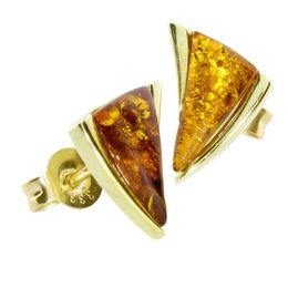 OSTSEE-SCHMUCK Paar Ohrstecker &raquo;Ohrstecker Imke Ohrstecker Imke&laquo; 12 x 9 mm Sch&ouml;ne Ohrstecker mit 10x6 mm gro&szlig;en Bernsteinen