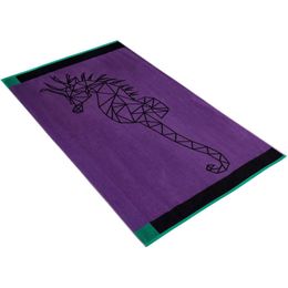 Vossen Strandtuch »seahorse« geometrisches Seepferdchen Design violet Obermaterial: 100% Baumwolle B/L: 100 cmx180 cm