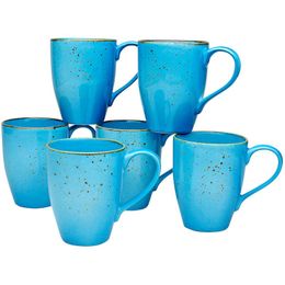 Creatable Becher »Kaffeebecher NATURE COLLECTION« Tassen Set, 6-teilig mittelblau