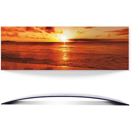 Artland Wandbild &raquo;Sch&ouml;ner Sonnenuntergang Strand&laquo; Gew&auml;sser 1 Stk. tlg. 3D Optik gebogen Farbe Bild(er): orange