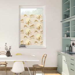 LICHTBLICK ORIGINAL Fensterfolie &raquo;Fensterfolie selbstklebend, Sichtschutz, Moon Birds - Beige&laquo; 1 Stk. blickdicht glatt statisch haftend beige B/L:...