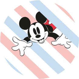 Komar Wandtattoo »selbstklebendes Vlies - Mickey Hang in There - Größe 125 x 125 cm« rund und selbstklebend bunt