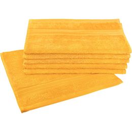 Dyckhoff G&auml;stehandt&uuml;cher &raquo;Siena&laquo; mit Bord&uuml;re goldgelb Obermaterial: 100% Baumwolle B/L: 30 cmx50 cm
