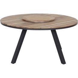 siena GARDEN Gartentisch »Lazy Susan« nur der Drehteller enthalten, 1 Stk. tlg. Ø64 cm, Drehteller, Teak FSC 100% natur, matt anthrazit + matt...