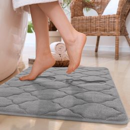 Paco Home Badematte &raquo;Corby 251, Memory-Schaum Effekt&laquo; H&ouml;he 13 mm rutschhemmend beschichtet fu&szlig;bodenheizungsgeeignet Badteppich, Uni Farben,...