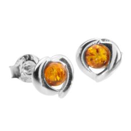OSTSEE-SCHMUCK Paar Ohrstecker &raquo;Ohrstecker Gaja Ohrstecker Gaja&laquo; 7 x 7 mm Sch&ouml;ne Ohrstecker mit "cognacfarbenen" Bernsteinen