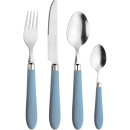 Pinti Inox PINTINOX Besteck-Set »Daisy 0« mit farbigem Kunststoffgriff hellblau/edelstahlfarben