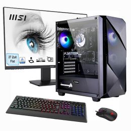 Hyrican PC-Komplettsystem »Gaming-PC Striker SET02499« 27 AMD Ryzen 5 GeForce RTX 4060 32 GB RAM 1.000 GB SSD Windows 11 + MSI PRO MP273A Monitor,...