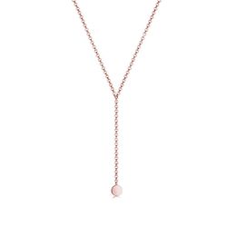 Elli Collierkettchen »Choker Y-kette glänzend mit Plättchen 925 Silber« Rosegold 36 Trendige Choker Kette für Frauen