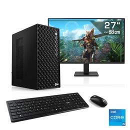 CSL PC-Komplettsystem &raquo;Mystic V24034&laquo; 27 &prime;&prime; Intel Core i5 GeForce RTX 3050 16 GB RAM 1.000 GB SSD schwarz Inkl. Maus, Tastatur, 300 MBit/s WLAN-Karte