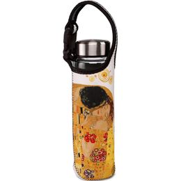 Goebel Trinkflasche &raquo;Gustav Klimt - "Der Kuss"&laquo; mit Edelstahldeckel in individuell bedruckter Neoprenh&uuml;lle, 700 ml...