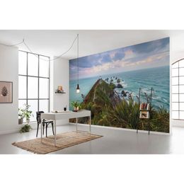 Komar Fototapete »Digitaldruck Vlies - Stormy Sea - Größe 400 x 250 cm« bedruckt glatt Wohnzimmer, Schlafzimmer Blau,Grün