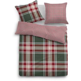 Tom Tailor HOME Wendebettwäsche »Miral in Gr. 135x200, 155x220 oder 200x200 cm« 2 Stk. tlg. Flanell kuschelig warm im Winter, karierte Bettwäsche...