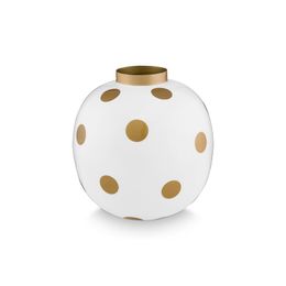 PIP Studio Dekovase &raquo;Vase&laquo; wei&szlig;-goldfarben