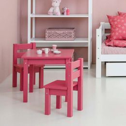 Hoppekids Kindersitzgruppe »MADS Kindersitzgruppe« Set, 1 Tisch, 1 Stuhl, 2 Stk. tlg. in vielen Farben, mit einem Stuhl pink +