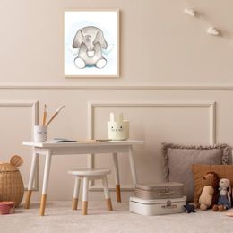 Lüttenhütt LÜTTENHÜTT Bild mit Rahmen »oder Poster, Elefant mit Flügeln« Elefant Fantasy Tiere 1 Stk. tlg. HD Premium Druck Farbe Rahmen: beige + Farbe...