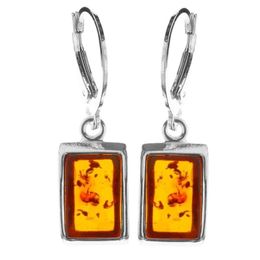 OSTSEE-SCHMUCK Paar Ohrh&auml;nger &raquo;Ohrh&auml;nger Astrid 11x8 Ohrh&auml;nger Astrid 11x8&laquo; 34 x 10 mm Sch&ouml;ne Ohrh&auml;nger mit Bernstein, 11x8 mm