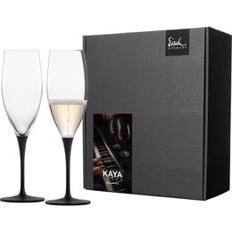 EISCH GERMANY Champagnerglas »KAYA BLACK« in Handarbeit Schiefer- Glasur, 278 ml, 2-teilig, Made in Germany schwarz