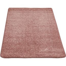 ANDIAMO Teppich »Parla« rechteckig 13 mm Höhe Kurzflor, weicher Velours, ideal im Wohnzimmer & Schlafzimmer rosenholz Obermaterial: 100%...