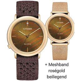 Citizen Damen Solaruhr Armbanduhr, Damenuhr, Saphirglas grau