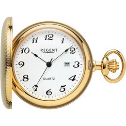 Regent Uhren REGENT Taschenuhr &raquo;P740-19533049&laquo; Quarzuhr, Herrenuhr, Datum, Acrylglas, Geschenkidee goldfarben Edle Herrentaschenuhr