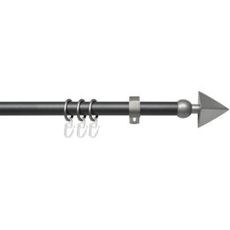 Liedeco Gardinenstange »Lan Spear« Ø 20 mm 1 läufig-läufig Fixmaß 1-läufig im Fixmaß Ø 20 mm anthrazit/silberfarben B/L: 160 cm Ø 20 mm
