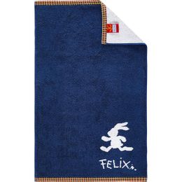 Dyckhoff Duschtuch &raquo;Hase Felix&laquo; 100 % Baumwolle blau Walkfrottier, Obermaterial: 100% Baumwolle