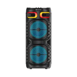 Denver Party-Lautsprecher »BPS-355« (Bluetooth USB-Wiedergabe 16 W) Schwarz Kreisförmiges LED-Licht um die Tieftöner und an den Hochtönern