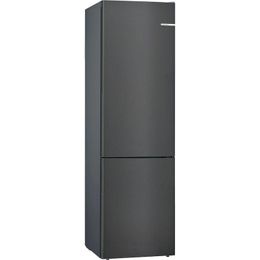 Bosch Kühl-/Gefrierkombination Serie 6 »KGE398XBA« 201 cm hoch 60 cm breit Gebürsteter schwarzer Stahl Anti Fingerprint Easy Access Shelf:...