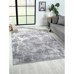 MyFlair M&Ouml;BEL & ACCESSOIRES Teppich &raquo;Avery&laquo; rechteckig 10 mm H&ouml;he Kurzflor, modernes Design, waschbar, In- und Outdoor geeignet grau/hellgrau...