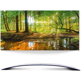 Artland Wandbild »Wald mit Bach« Wald 1 Stk. tlg. 3D Optik gebogen Farbe Bild(er): grün