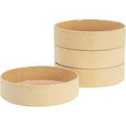 Creatable Schale »Futuro« 4 Stk. aus Steinzeug Pastabowl, Salatschale, Servierschale, Snackschale, Ø 19 cm sand