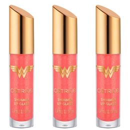 Catrice Lipgloss »Wonder Woman Shimmer Lip Glaze« Hochglanz-Mix aus Lippenöl und Gloss, pflegt und spendet Feuchtigkeit. Brave And Powerful...