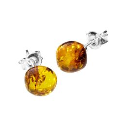 OSTSEE-SCHMUCK Paar Ohrstecker &raquo;Ohrstecker Miriam Ohrstecker Miriam&laquo; 5 mm rund Sch&ouml;ne Ohrstecker mit 5-6 mm gro&szlig;en Bernsteinen