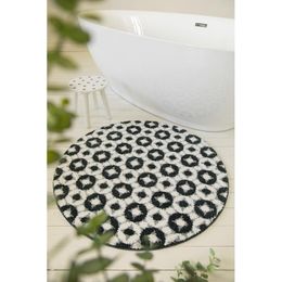 WECON HOME BASICS Badematte »J&J« Höhe 15 mm waschbar, rutschfest, strapazierfähig, saugfähig, pflegeleicht, weich anthrazit,beige Obermaterial:...
