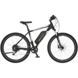 FISCHER BIKE FISCHER FAHRRAD »MONTIS EM 1726 422« 10 Gang Kettenschaltung Heckmotor Pedelec, Elektrofahrrad für Damen u. Herren, MTB schwarz/grau