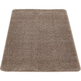 ANDIAMO Teppich »Parla« rechteckig 13 mm Höhe Kurzflor, weicher Velours, ideal im Wohnzimmer & Schlafzimmer taupe Obermaterial: 100% Polypropylen B...
