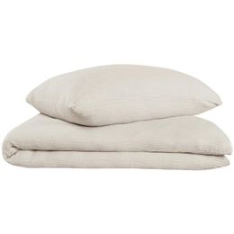 OH COSY Bettw&auml;sche &raquo;Sally aus superweichem Musselin, 135x200cm + 80x80cm&laquo; 2 Stk. tlg. Made in Green Creme Obermaterial: 100% Baumwolle B/L: 135 cm...
