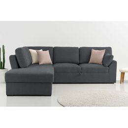 Home Affaire Ecksofa &raquo;Citry&laquo; Breite 242 cm, Chenille, Bettfunktion, Bettkasten, L-Form grau 100% polyester