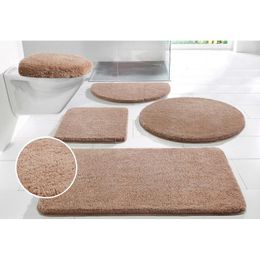 my home Badematte »Merida, Badvorleger, Badezimmer Teppich« Höhe 32 mm rutschhemmend beschichtet fußbodenheizungsgeeignet schnell trocknend...