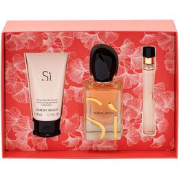 Giorgio Armani Eau de Parfum »Si Damen Set« Blumig-orientalischer Duft mit Mandarine, Mairose, Freesie & Vanille. transparent Damenduft von Giorgio...
