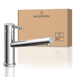 WASSERWERK Spültischarmatur »WK 6, Wasserhahn, Küche, Einhebelmischer« 150° schwenkbar, geräuscharm Chrom