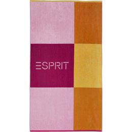Esprit Strandtuch &raquo;Sydney Beach&laquo; buntes Blockdesign cranberry Obermaterial: 100% Baumwolle B/L: 100 cmx180 cm