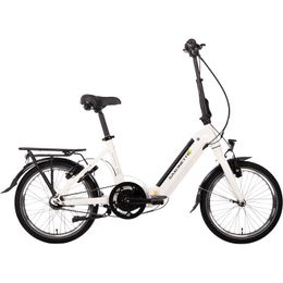 SAXONETTE »Compact Premium Plus« 7 Gang Nabenschaltung Mittelmotor 250 W mit Akku-Ladegerät, Pedelec, Elektrofahrrad für Damen u. Herren weiß...