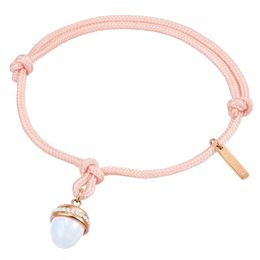 EASTSIDE Armband »ES394« mit Preciosa rosa + weiß none Damen-Armband aus Textil mit Anhänger